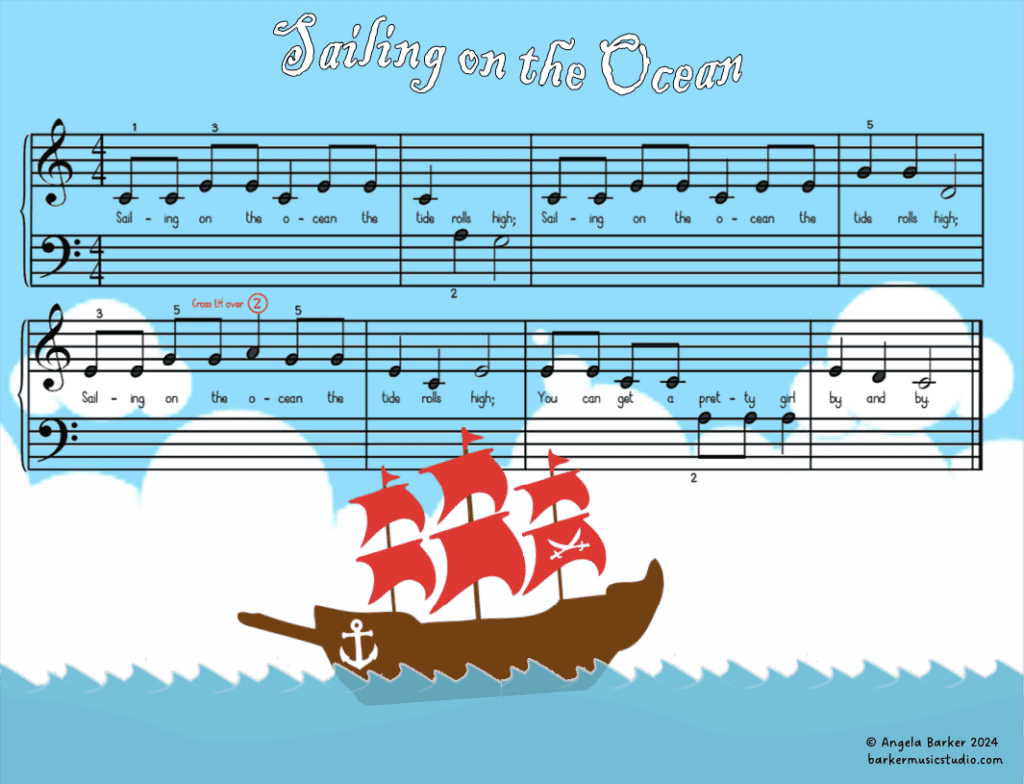 Sailing on the Ocean - Songs with 8th Notes - Barker Music Studio