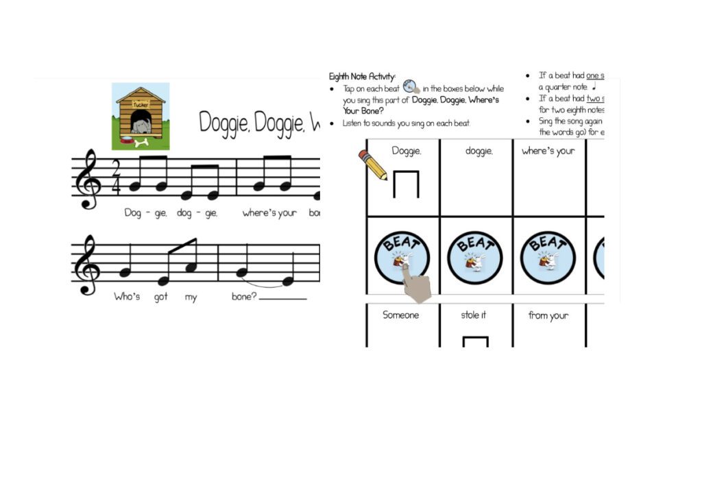 Doggie, Doggie, Where's Your Bone? - Activities With 8th Notes - Barker ...