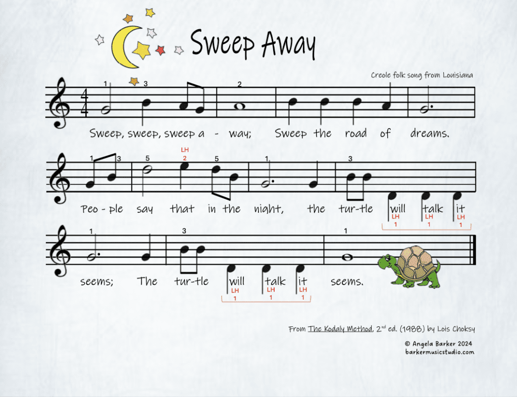 Sweep Away - Songs with 8th Notes - Barker Music Studio